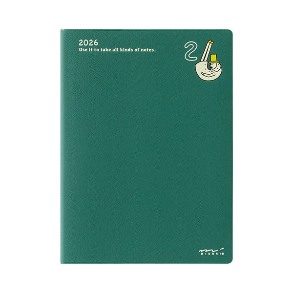 Midori Pocket Diary A6 Weekly Block Ojisan 2026 – MINIMARU