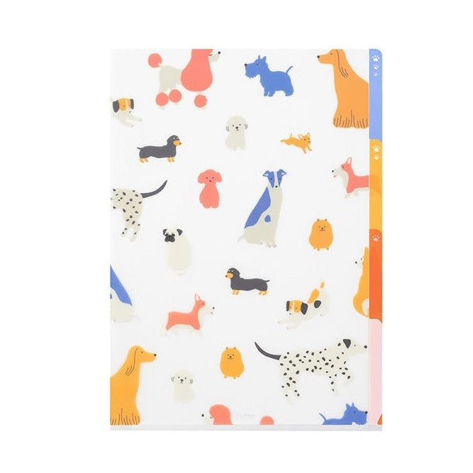 Midori 3-Pocket A4 File - Dogs – MINIMARU