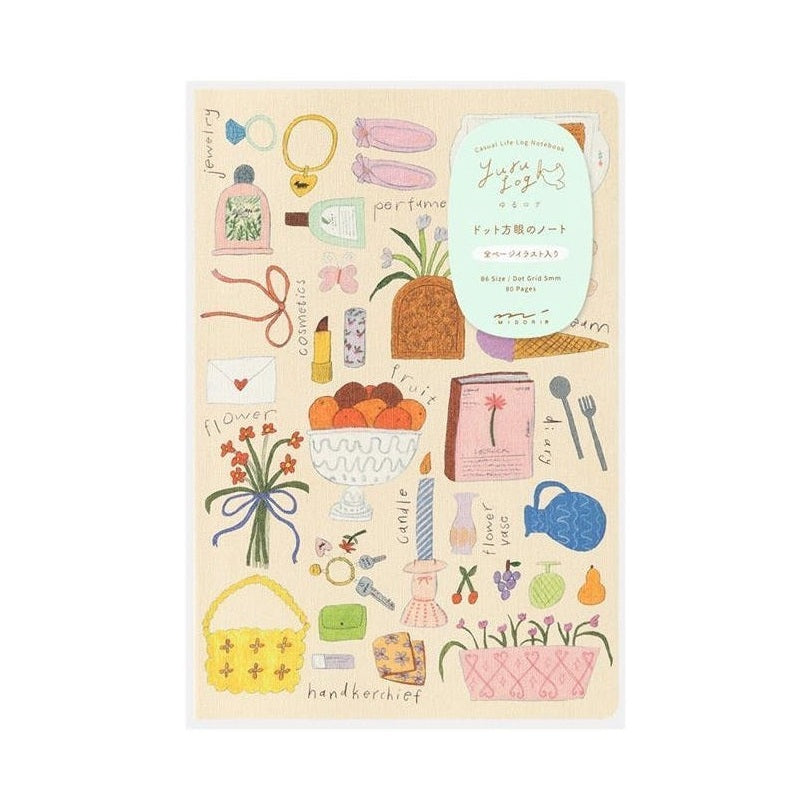 Midori Yuru Log Notebook My Life B6 Dot Grid 5mm – MINIMARU
