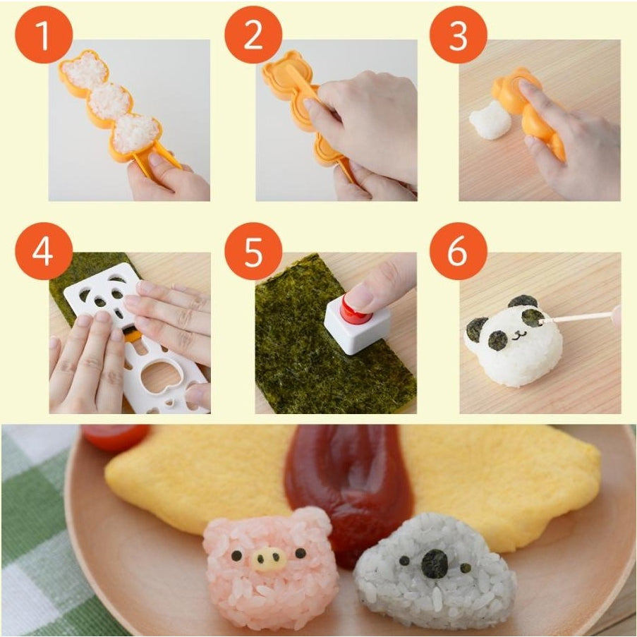 Arnest Animal Small Onigiri Mould Set - MINIMARU