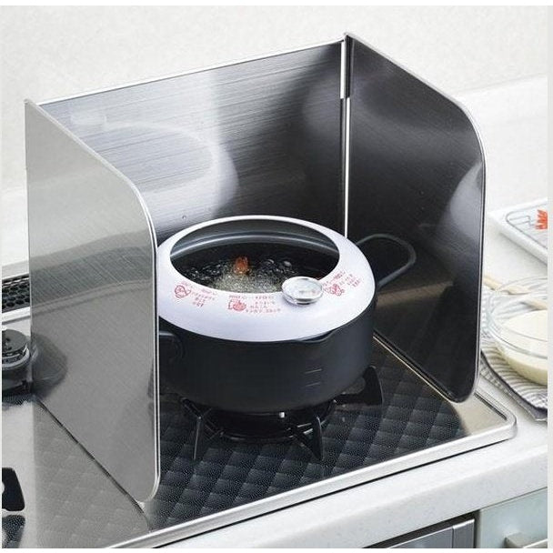 Yoshikawa Stainless Steel Foldable Kitchen Splatter Guard - MINIMARU